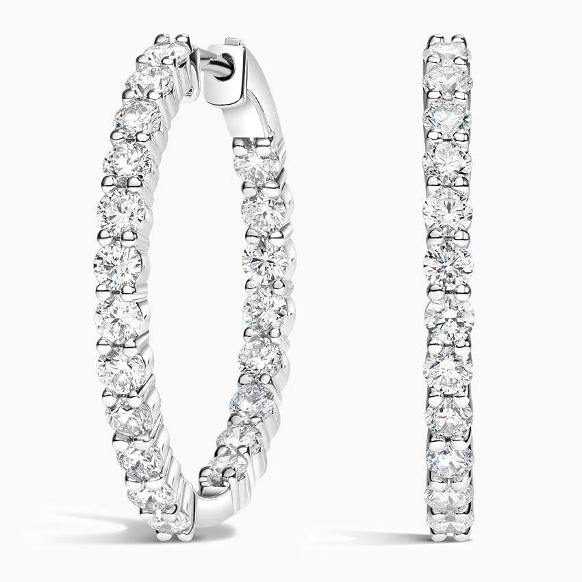 Lab Grown Diamond Hoops – Jewelry Creations Inc