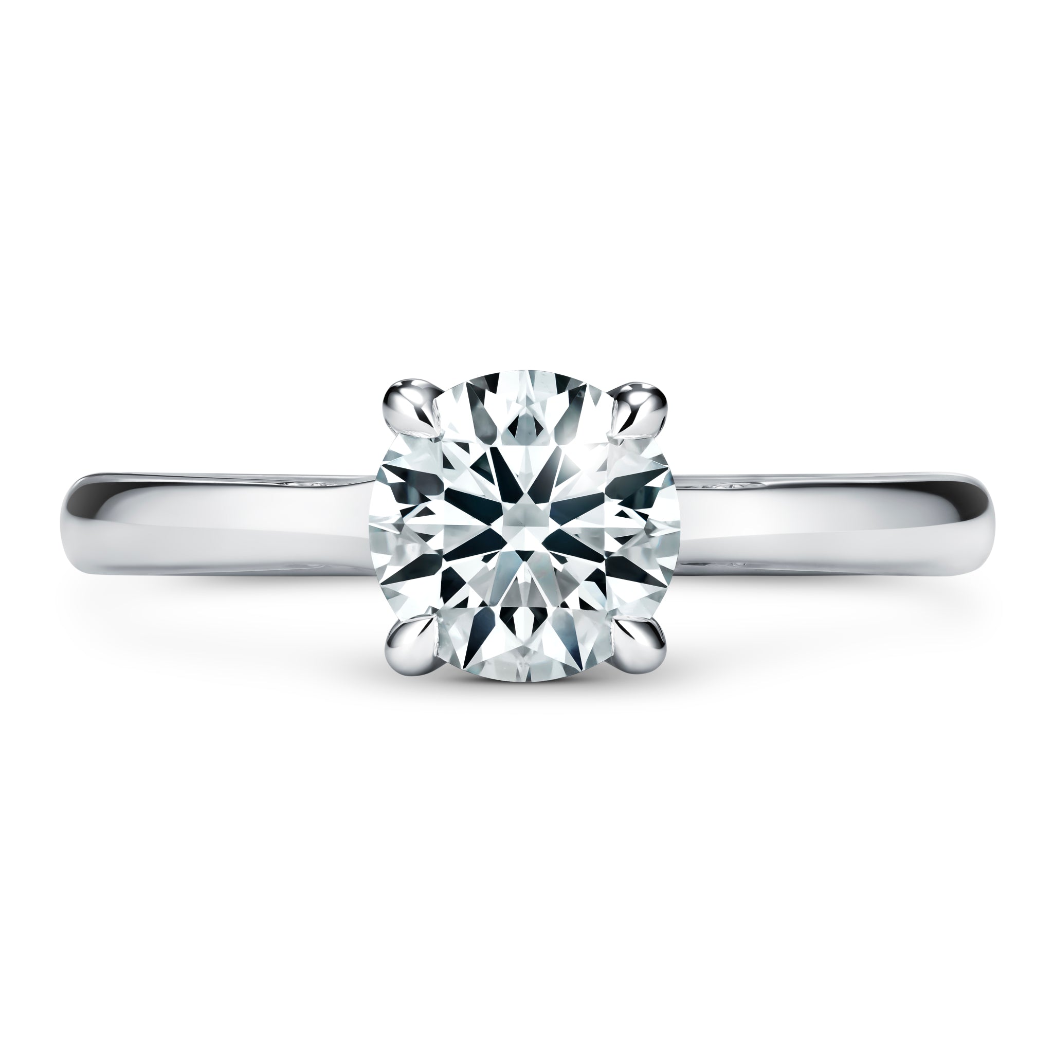 Vela Solitaire Ring with Diamond Gallery – Jewelry Creations Inc