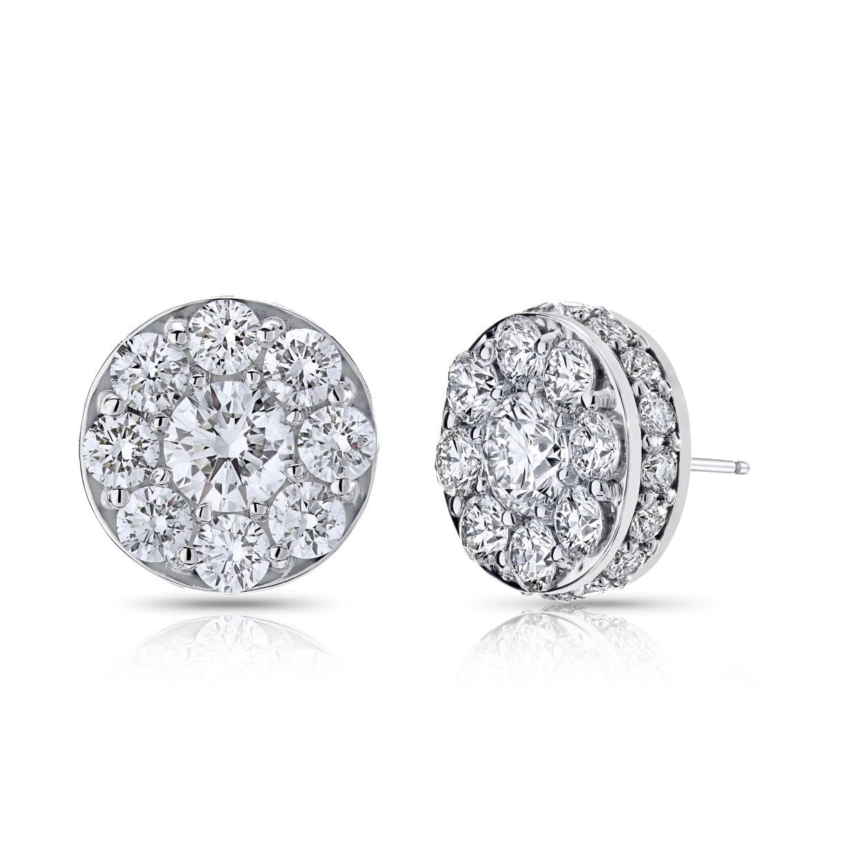 Spark Diamond Illusion Earrings 1.48cttw/18KW – Jewelry Creations Inc