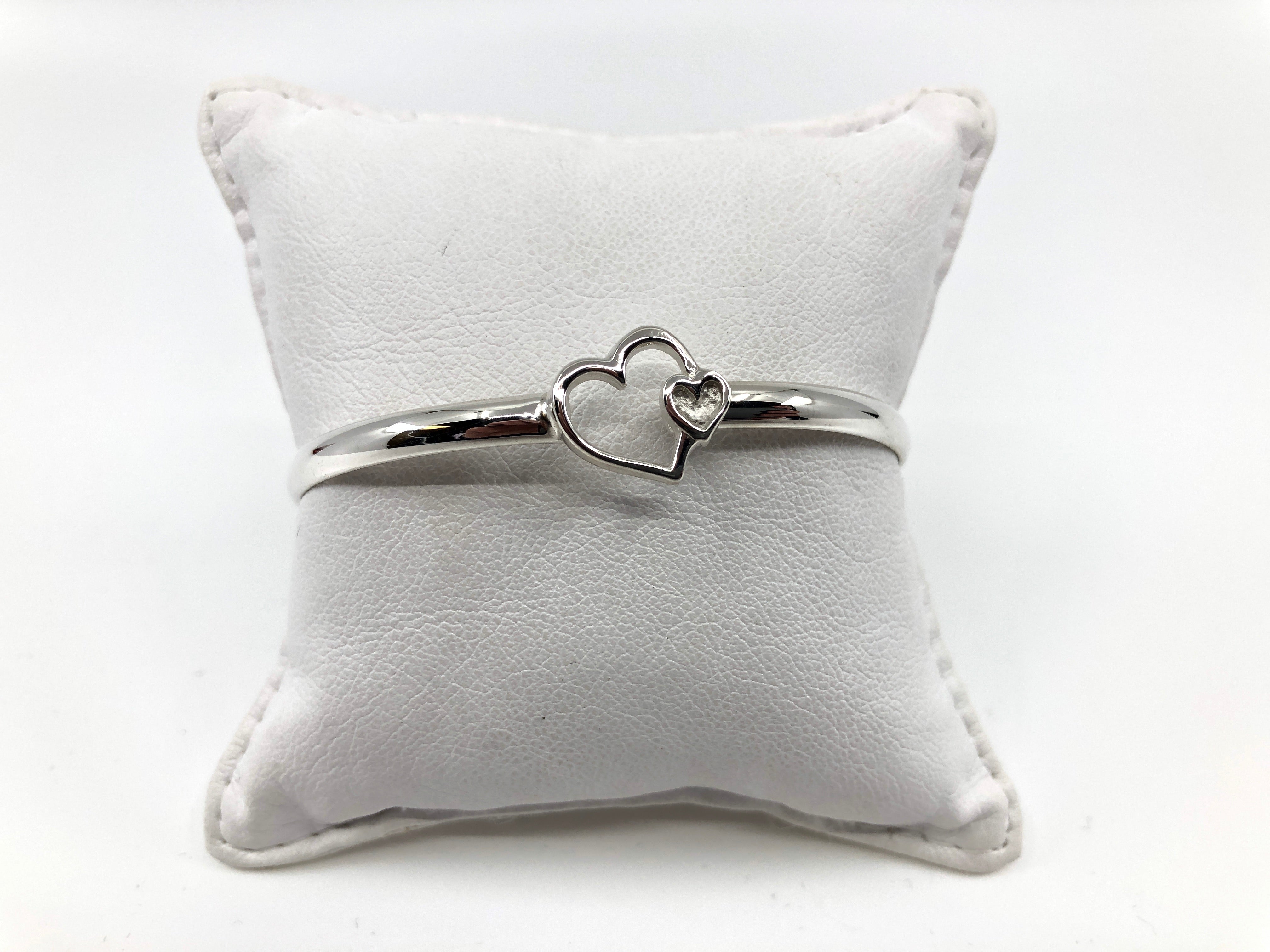 Sterling Silver Double Heart Bracelet – Jewelry Creations Inc
