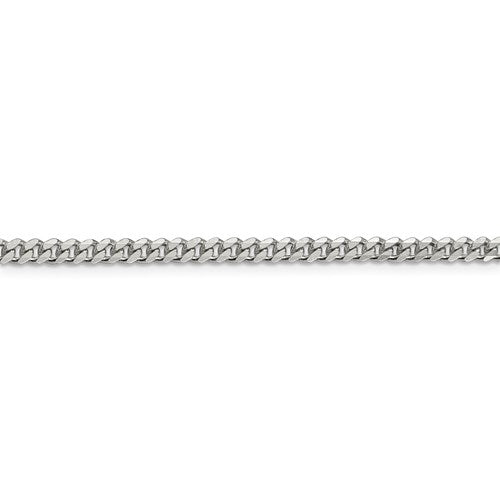 20" Silver Flat Beveled Curb Chain – Jewelry Creations Inc